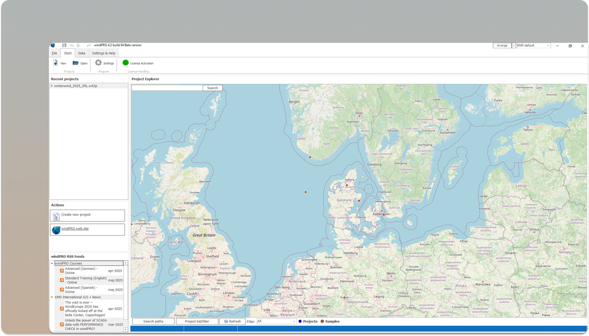 windPRO - Data Services - Online Data